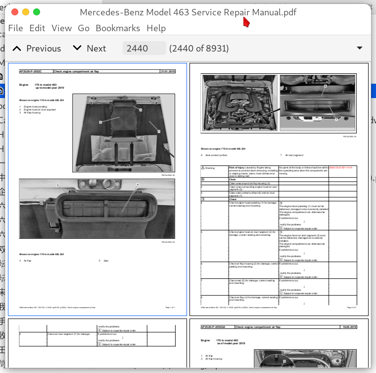 Mercedes-Benz G-Class Models W460/W461/W463 G-Wagon Repair Service Manual | A++ Repair Manual Store